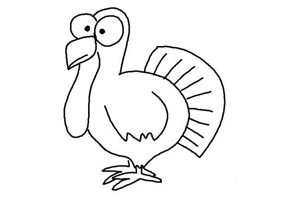 how-to-draw-a-simple-turkey-step-9 - کودکان